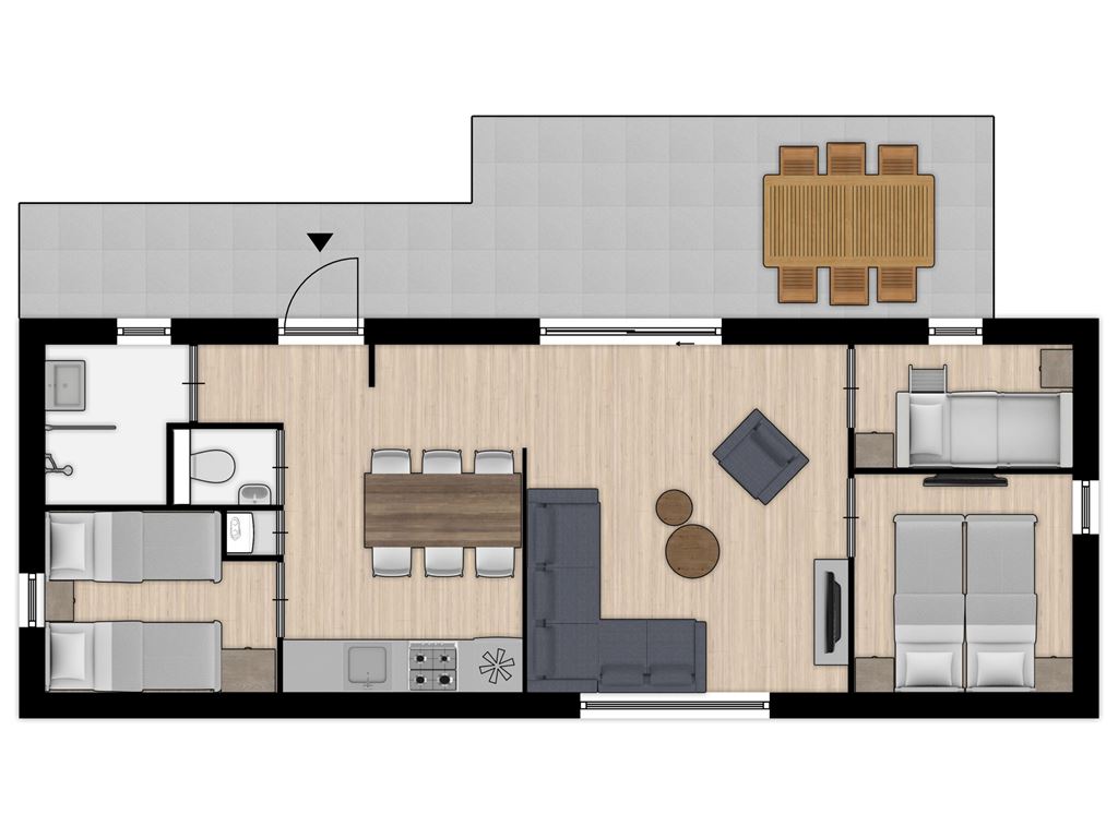 6-Personen-Lodge 5 - Komfort L6Comfort in Beach Resort Nieuwvliet-Bad